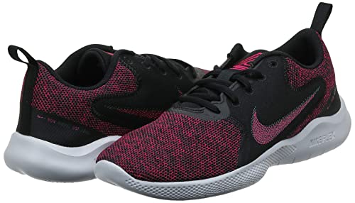 NIKE Women's WMNS Flex Experience RN 10 Running Shoe, Black Fireberry Dk Smoke Grey Iron Grey, 6.5