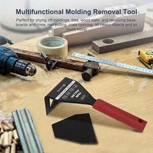 Trim Puller Tool for Baseboard, Wood Trim Removal tool, Flooring Tools and Tile Removal Tool with Noise Reduction Cover, Tile Tools for Commercial Work, Baseboard, Molding, Siding and Flooring Removal