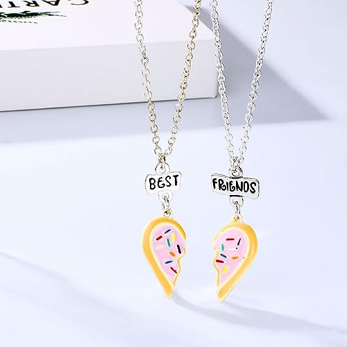 TTPAIAI 30 Best Friends Half Heart Pendant Necklace for Girls, Best Friend Jewelry,Friendship Gift Girls BFF Necklaces-Love (Silver Heart)