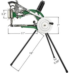 Toolly Leather Hand Shoe Repair Machine, Upgraded Aluminum Alloy Frame - Antirust and Sturdy, Small Heavy Duty Cobbler Leather Sewing Machine for Manual Sewing Dual Cotton Nylon Line