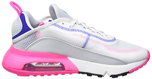 NIKE Women's Mid-Top Trainers Running Shoe, White Concord Pink Blast Pure Platinum, 7.5