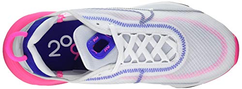 NIKE Women's Mid-Top Trainers Running Shoe, White Concord Pink Blast Pure Platinum, 7.5