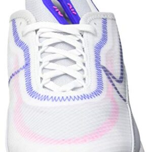 NIKE Women's Mid-Top Trainers Running Shoe, White Concord Pink Blast Pure Platinum, 7.5