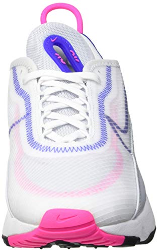 NIKE Women's Mid-Top Trainers Running Shoe, White Concord Pink Blast Pure Platinum, 7.5