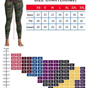 ZUTY 7/8 Workout Leggings for Women High Waisted Leggings with Pockets Squat Proof Yoga Ankle Leggings Plus Size 25" Black camo XS