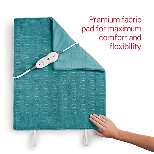 Sunbeam Heating Pad for Back, Neck, and Shoulder Pain Relief with Auto Shut Off, XXL Large 20 x 24", Teal