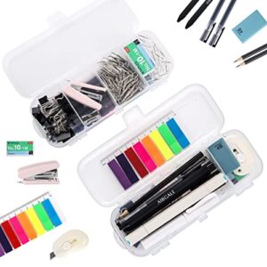 123 Pcs Office Supplies Kit with Desk Organizers, Office Stationery Set, Mini Office Supply Kit Includes Stapler, Paper Clips, Push Pins, Highlighters for Desktop Accessories Set, School Supplies