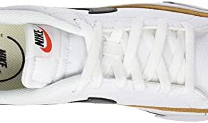 NIKE Women's Low-Top Sneakers, White/Desert Ochre/Team Orange/Black, 5.5