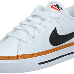 NIKE Women's Low-Top Sneakers, White/Desert Ochre/Team Orange/Black, 5.5