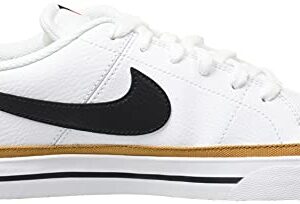 NIKE Women's Low-Top Sneakers, White/Desert Ochre/Team Orange/Black, 5.5