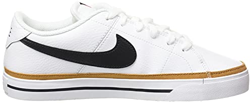 NIKE Women's Low-Top Sneakers, White/Desert Ochre/Team Orange/Black, 5.5