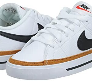 NIKE Women's Low-Top Sneakers, White/Desert Ochre/Team Orange/Black, 5.5