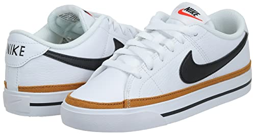 NIKE Women's Low-Top Sneakers, White/Desert Ochre/Team Orange/Black, 5.5