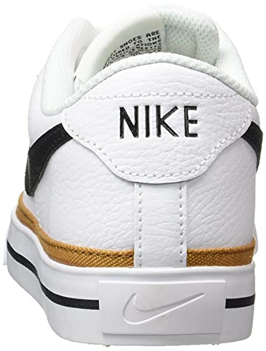 NIKE Women's Low-Top Sneakers, White/Desert Ochre/Team Orange/Black, 5.5