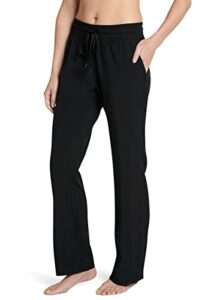 jockey women's activewear adjustable ankle pant, black, m