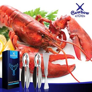 Premium Crab Crackers and Tools Set - 2 Lobster Crackers and 6 Seafood Forks Kit - Professional Seafood Tools Set Crab Leg Crackers and Tools - Nut Crackers for All Nuts Walnut Pecan Cracker and Picks