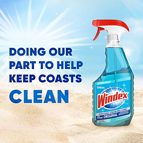 Windex Original Blue Glass and Window Cleaner Bundle - Includes a 23 fl oz Spray and a 32 fl oz Refill