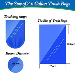 2.6 Gallon Grey trash can liners 300 counts,Small trash bags garbage Bags, Extra Strong 1 2 Gal garbage Bags, Fit 4.5-6 liters trash Bin, bathroom trash can liners for Home Office bedroom(Grey 300)