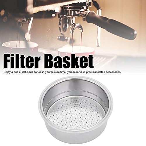 Stainless Steel Coffee Filter, 51mm Double Layer Pressurized Filter Basket Espresso Filter Basket for Portafilter Coffee Machine(Double Cup)