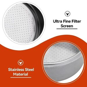 Stainless Steel Coffee Filter, 51mm Double Layer Pressurized Filter Basket Espresso Filter Basket for Portafilter Coffee Machine(Double Cup)