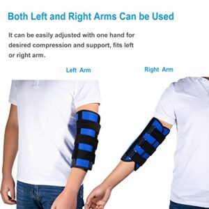 Elbow Brace, Night Splint Support for Cubital Tunnel Syndromean, Ulnar Nerve, Stabilizer Brace for Fix Elbow, Prevent Excessive Bending at night, Fits Left and Right Arms,Women, Men (L)