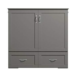 AFI Hamilton Murphy Bed Chest with Charging Station, Twin XL, Grey