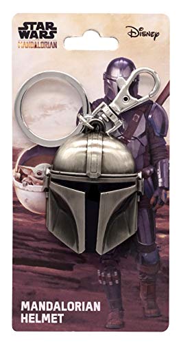 Star Wars Mandalorian Helmet Pewter Keyring