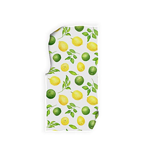 OTVEE Lime Lemon Citrus Fruit Towels Hand Washcloths 30x15 inch Polyester Fingertip Towel for Home Hotel Bathroom Decoration