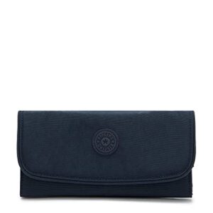 kipling women's money land, rfid anti-hacker technology, nylon snap wallet, blue bleu 2, 7.25''l x 4''h x 1''d