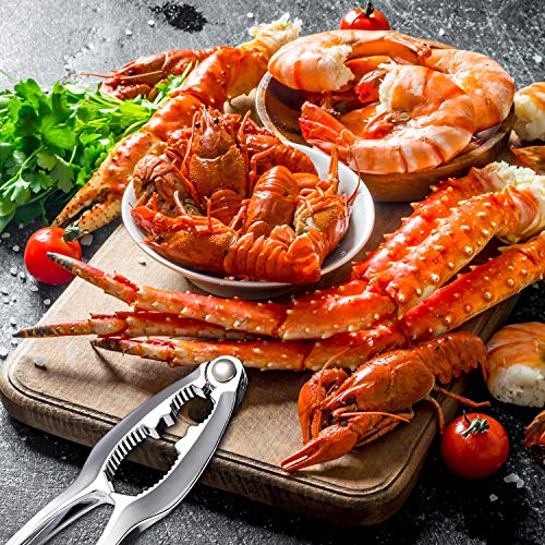 20 Pcs Crab Crackers, Crab Crackers and Tools Seafood Crackers Stainless Steel, Lobster Crab Leg Crackers Opener Set, Shellfish Crab Claw Nut Crackers for Home Kitchen Party Tools, Silver