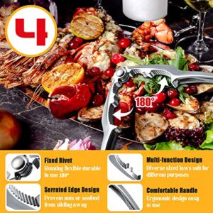 20 Pcs Crab Crackers, Crab Crackers and Tools Seafood Crackers Stainless Steel, Lobster Crab Leg Crackers Opener Set, Shellfish Crab Claw Nut Crackers for Home Kitchen Party Tools, Silver