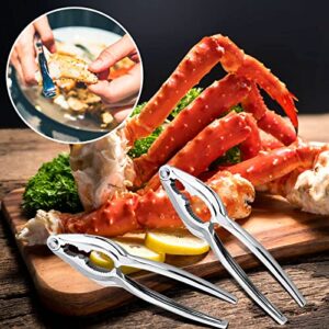 20 Pcs Crab Crackers, Crab Crackers and Tools Seafood Crackers Stainless Steel, Lobster Crab Leg Crackers Opener Set, Shellfish Crab Claw Nut Crackers for Home Kitchen Party Tools, Silver