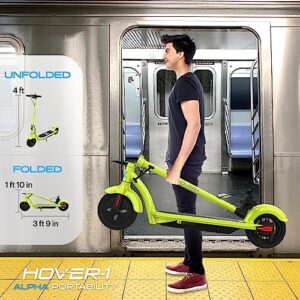 Hover-1 Alpha Foldable Electric Scooter with 450W Brushless Motor, 18 mph Max Speed, 10” Air-Filled Tires and 12 Mile Range