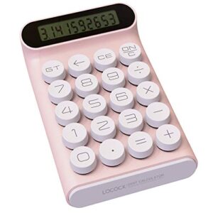 mechanical switch calculator,handheld for daily and basic office,10 digit large lcd display (pink)