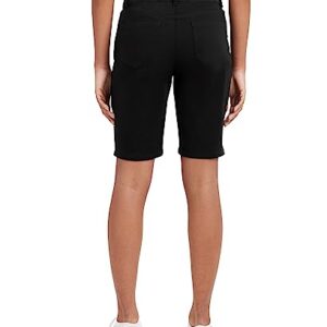 IZOD Juniors Uniform Skinny Bermuda Stretch Twill Short, Black, 9