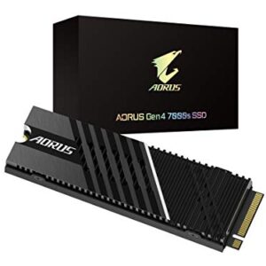 GIGABYTE AORUS Gen4 7000s SSD 1TB PCIe 4.0 NVMe M.2, Nanocarbon Coated Aluminum Heatsink, 3D TLC NAND, SSD GP-AG70S1TB