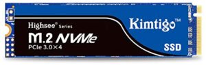 kimtigo 512gb ssd m.2 2280 nvme interface pcie gen 3x4 internal solid state drive (read/write speed up to 2500/1800 mb/s) 3d nand ktp-660