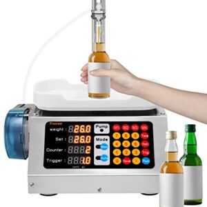 Saladulce Liquid Filling Machine 1.2L/min Electric Bottle Filler 3-300ml Weighing Filling Machine for Perfume, Oil, Trial Pack, Juice (110V)