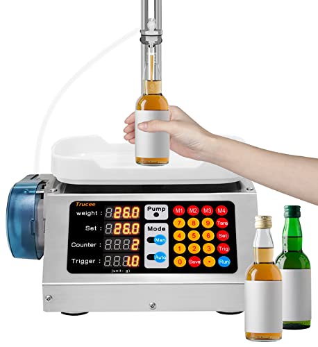 Saladulce Liquid Filling Machine 1.2L/min Electric Bottle Filler 3-300ml Weighing Filling Machine for Perfume, Oil, Trial Pack, Juice (110V)