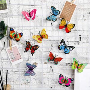 Honoson 3D LED Butterfly Decoration Night Light Sticker Single and Double Wall Light for Garden Backyard Lawn Party Festive Party Nursery Bedroom Living Room (24)