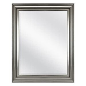 mcs ezra wall mirror, brushed nickel, 22.66 x 28.66 in