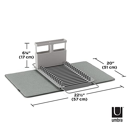 Umbra UDry Over The Sink Dish Drying Rack, Charcoal