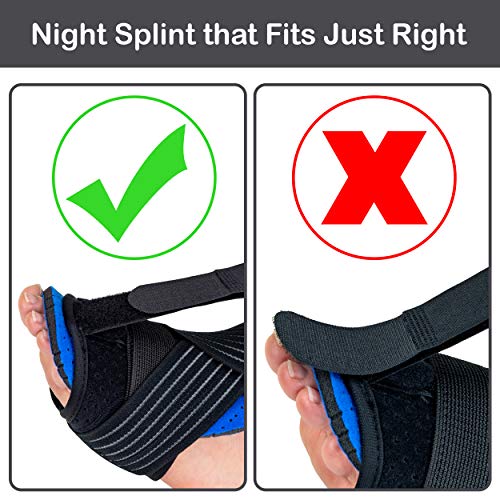 Sanzix Plantar Fasciitis Night Splint, Adjustable Plantar Fasciitis Ankle Brace, Orthotic Brace for Arch Foot Pain, Night Splints for Plantar Fasciitis Relief, Foot Drop, Achilles Tendonitis Support