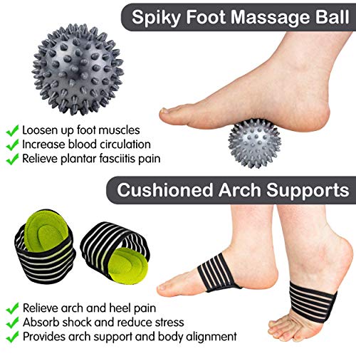 Sanzix Plantar Fasciitis Night Splint, Adjustable Plantar Fasciitis Ankle Brace, Orthotic Brace for Arch Foot Pain, Night Splints for Plantar Fasciitis Relief, Foot Drop, Achilles Tendonitis Support