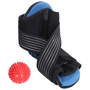 plantar fasciitis night splint adjustable ankle brace foot drop orthotic brace plantar fasciitis braces support for women and men right/left feet(red ball)