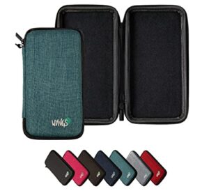 wyngs protective case for ti 84 plus/ti 83 plus/casio fx-9860gii / casio fx-9750 giii/casio prizm fx-cg 50 graphing calculator in turquoise