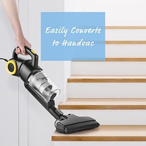 COMFEE' 20S 3 in 1 Lightweight Stick Vacuum Cleaner, Powerful Suction Corded Handheld Vac for Pet Hair, Black