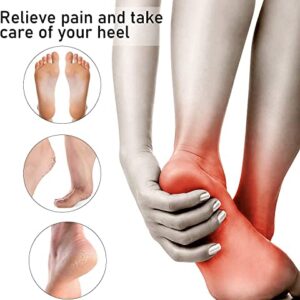 Plantar Fasciitis Heel Cups for Heel Pain 【Updated Version】 Heel Protectors Heel Sleeves Pads, Heel Support for Heel Pain, Heel Spur, Cracked Heels for Women and Men (Black, M 5-8 / W 6-9.5)