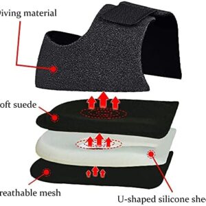 Plantar Fasciitis Heel Cups for Heel Pain 【Updated Version】 Heel Protectors Heel Sleeves Pads, Heel Support for Heel Pain, Heel Spur, Cracked Heels for Women and Men (Black, M 5-8 / W 6-9.5)