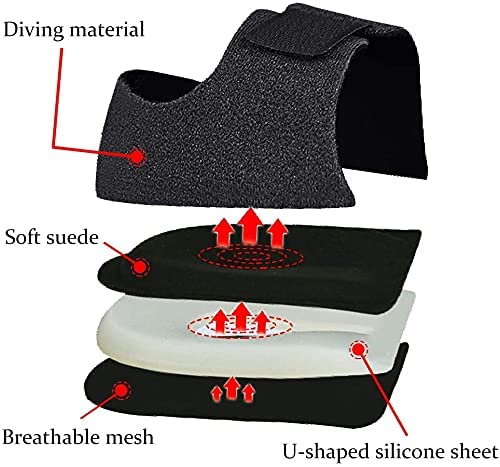 Plantar Fasciitis Heel Cups for Heel Pain 【Updated Version】 Heel Protectors Heel Sleeves Pads, Heel Support for Heel Pain, Heel Spur, Cracked Heels for Women and Men (Black, M 5-8 / W 6-9.5)